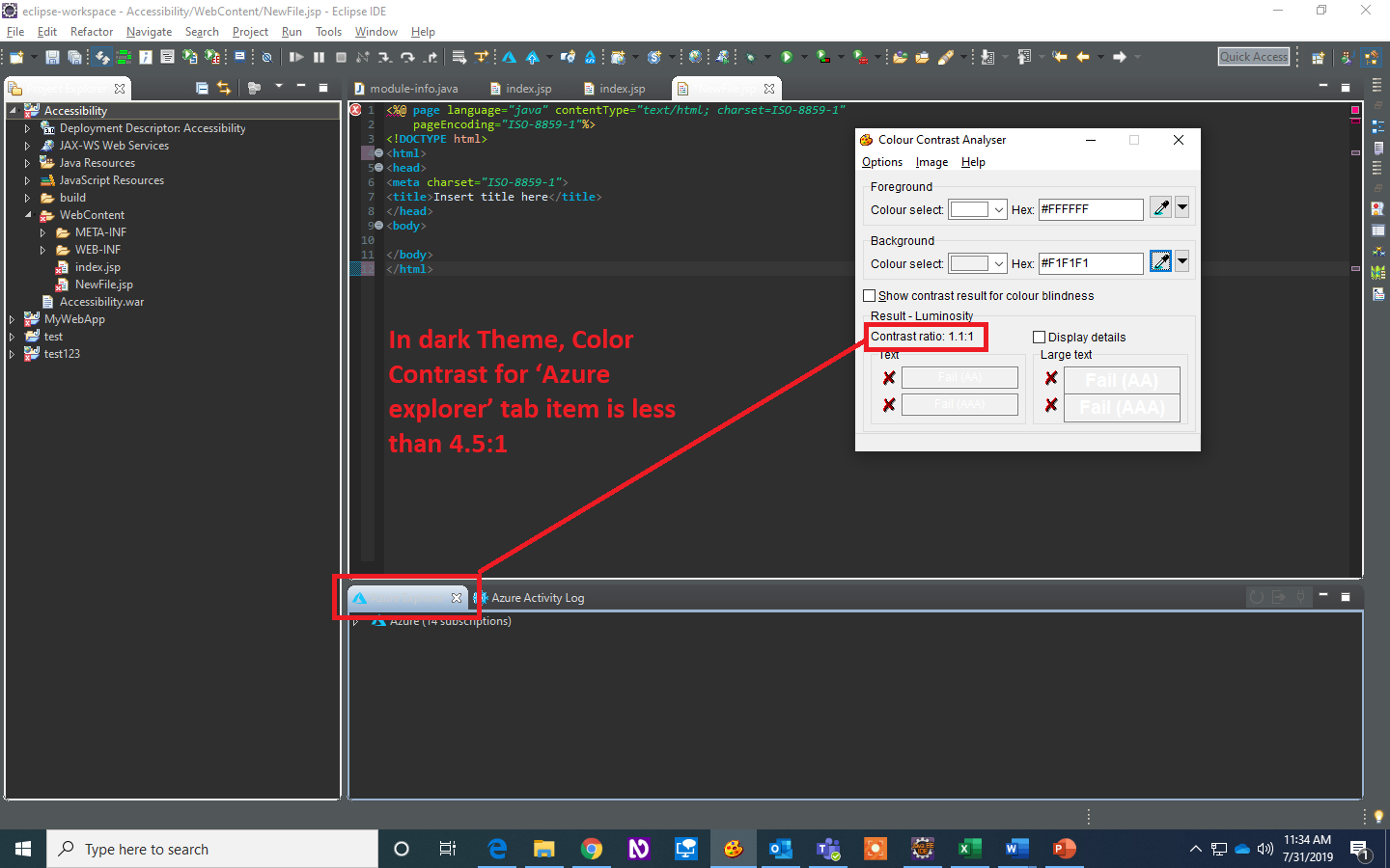 [Accessibility]A11y_ Java Tooling for IntelliJ/Eclipse_ Azure Activity ...
