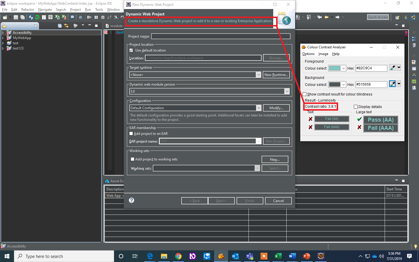 [Accessibility]A11y_ Java Tooling for IntelliJ/Eclipse_Eclipse Azure Sign In (Dark Theme)_Color ...