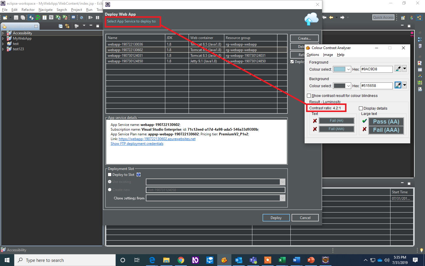 [Accessibility]A11y_ Java Tooling for IntelliJ/Eclipse_Eclipse Azure Sign In (Dark Theme)_Color ...