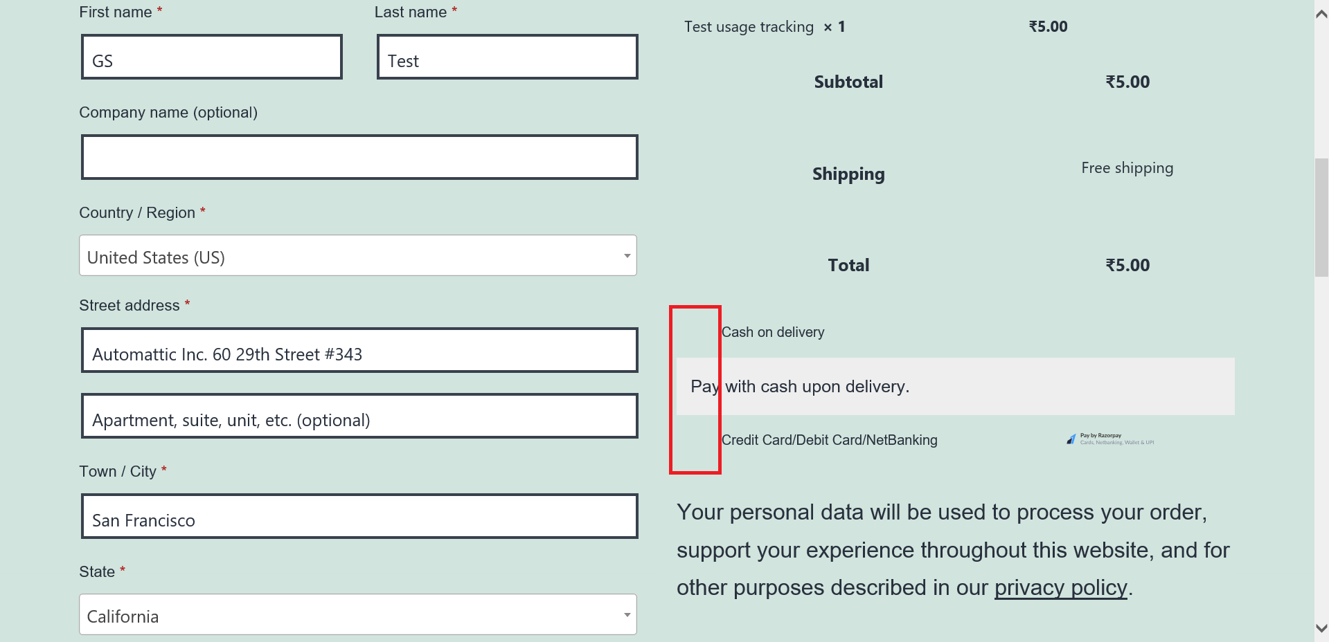 [GlobalStep - WooCommerce 4.9 RC 2][IE 11] For Twenty Twenty One theme, radio buttons are not ...