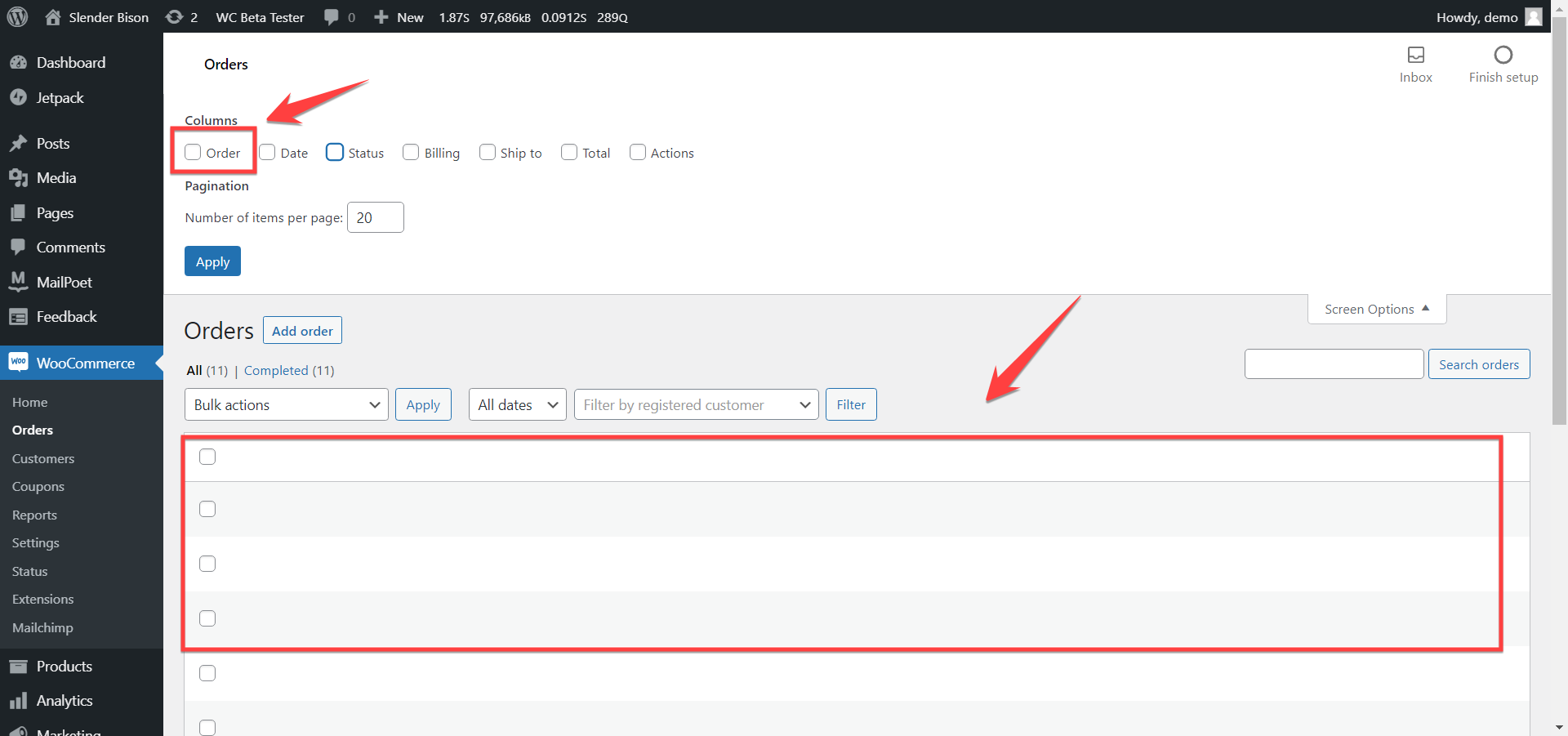 [GlobalStep] User should not be able to hide "Order", "Order actions" and "Order data" columns ...