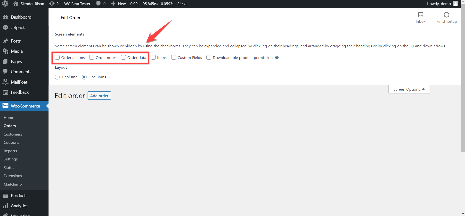[GlobalStep] User should not be able to hide "Order", "Order actions" and "Order data" columns ...