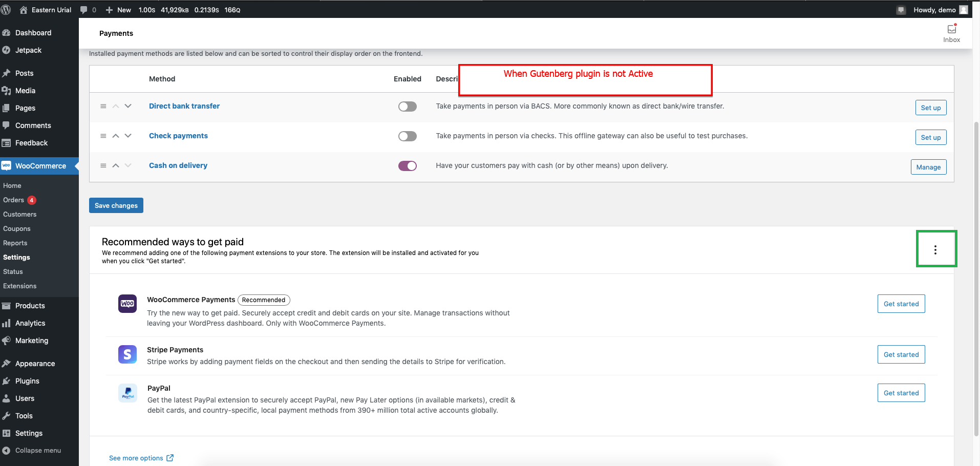 [GlobalStep] Menu (Three dots) button appears misaligned on "Recommended ways to get paid ...