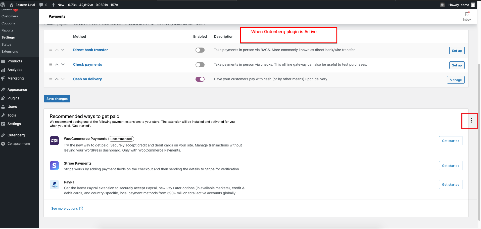 [GlobalStep] Menu (Three dots) button appears misaligned on "Recommended ways to get paid ...