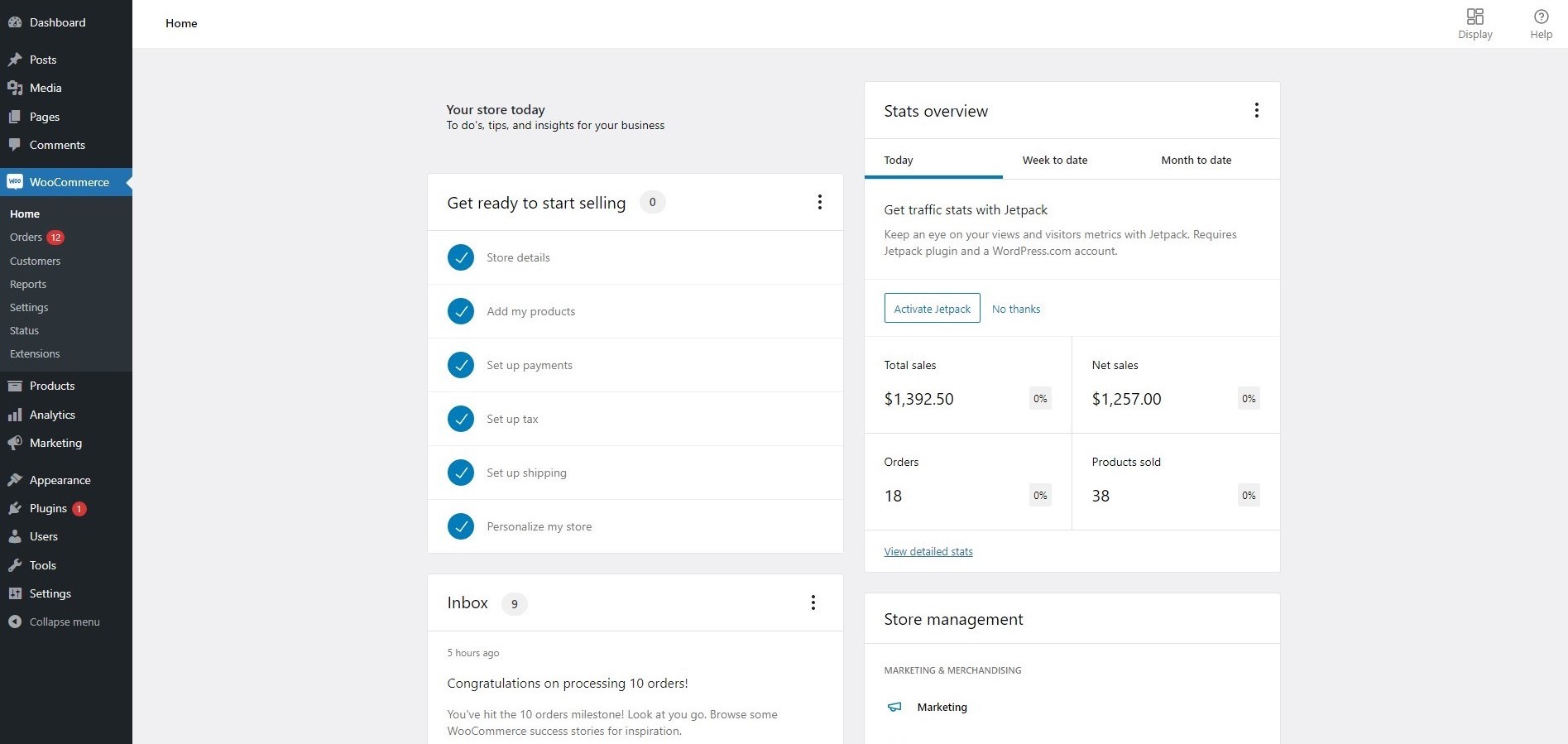 [GlobalStep] For Atomic site, "Set up marketing tools" option in "Task List" fails to display on ...