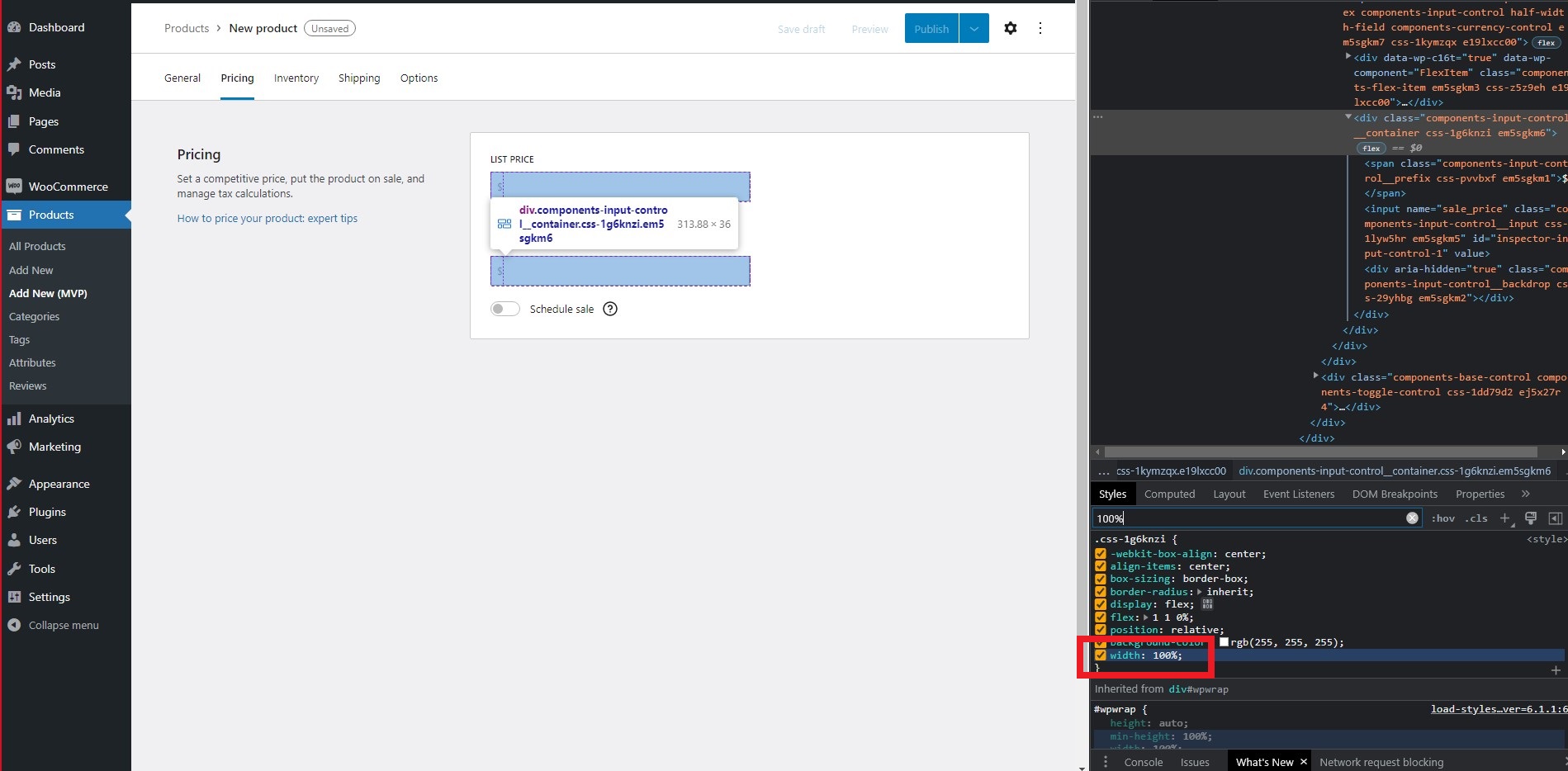 [GlobalStep] Width of the pricing fields are 100% when the screen width is larger than 1032px on ...