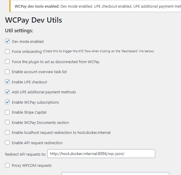 [GlobalStep] "Enable grouped settings" option fails to display on "WCPay Dev Utils" page ...