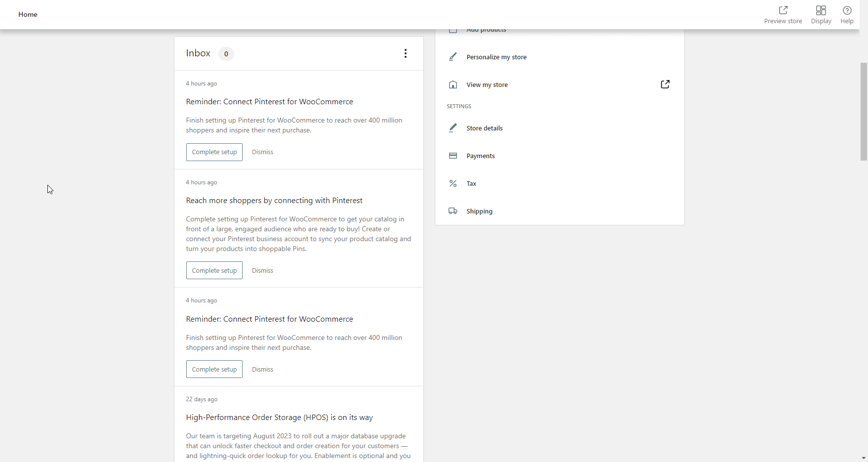[GlobalStep] Background slightly shifts to left after clicking "Dismiss all" button for "Inbox ...