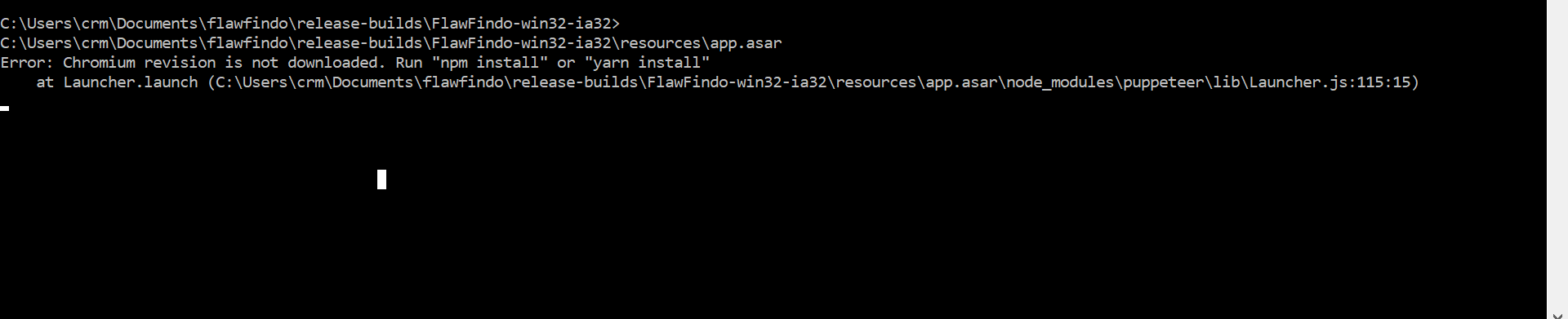 Error: Chromium revision is not downloaded · Issue #920 · electron/packager · GitHub