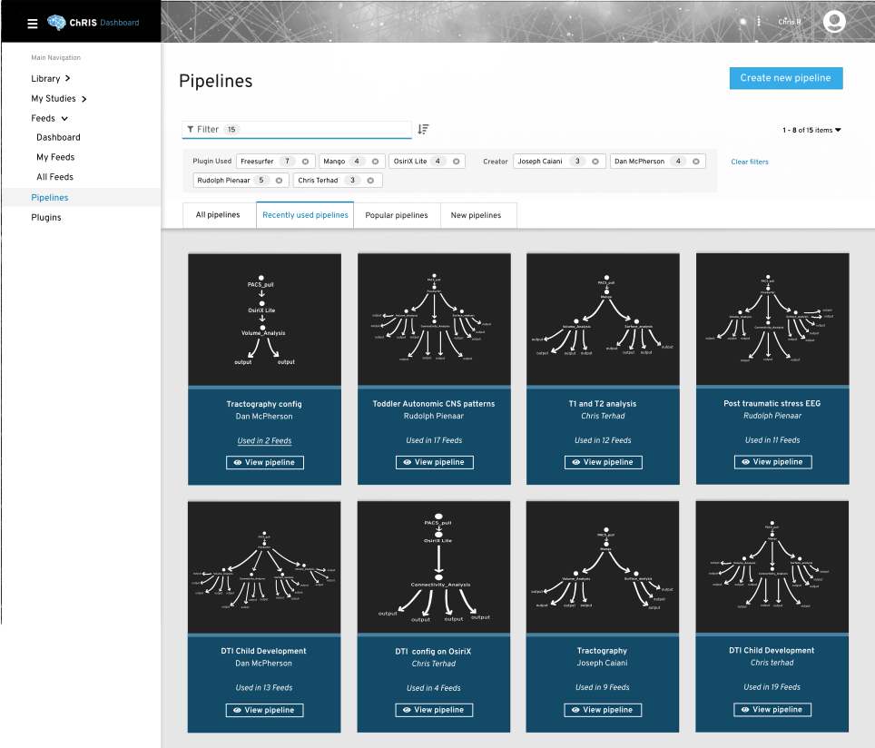 (CHRIS UI - P2 - DESIGN) pipeline list · Issue #34 · FNNDSC/ChRIS_ui · GitHub