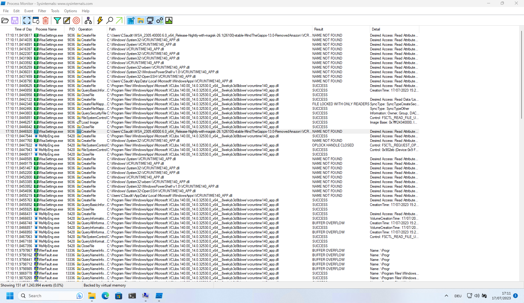 [Bug] WSASettings.exe DLLs missing · Issue #626 · LSPosed/MagiskOnWSALocal · GitHub