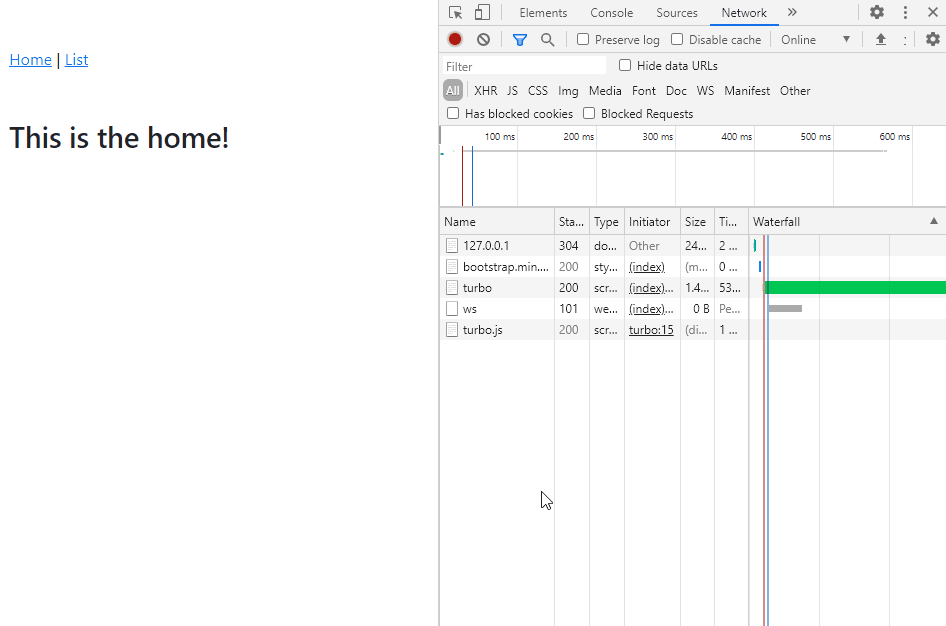 When I click a link during cache preview (and loading) it loads the page but then reloads it ...