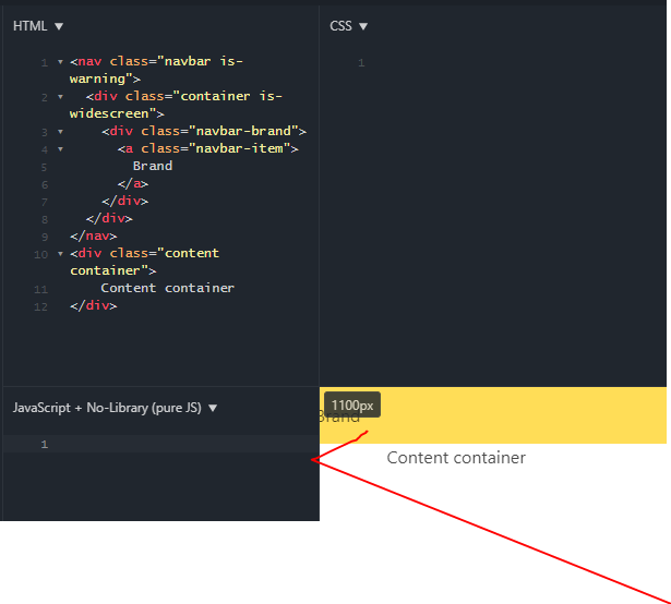navbar and container is-widescreen: no lateral space in desktop breakpoint. · Issue #2134 ...