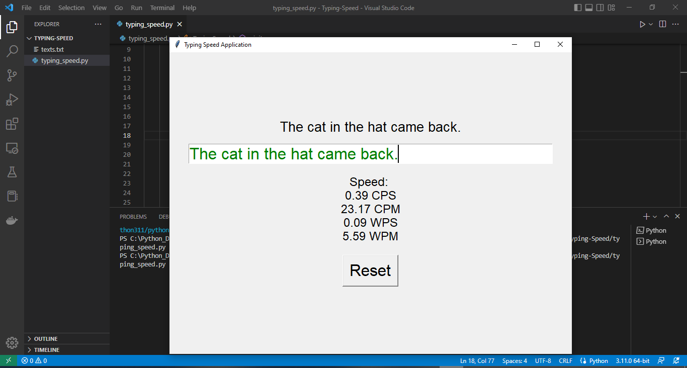 GitHub - copatech/Typing-Speed-App: Awesome typing speed application! is a Python script that ...