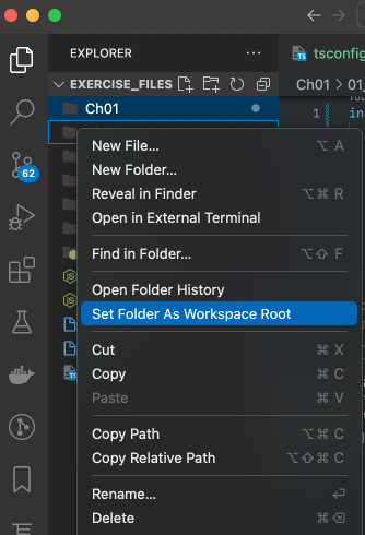 Context menu - Set selected folder as root folder for workspace · Issue ...