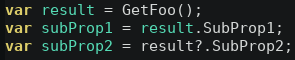csharp-mode fontifies accessors with and without null-coalescing operators inconsistently ...
