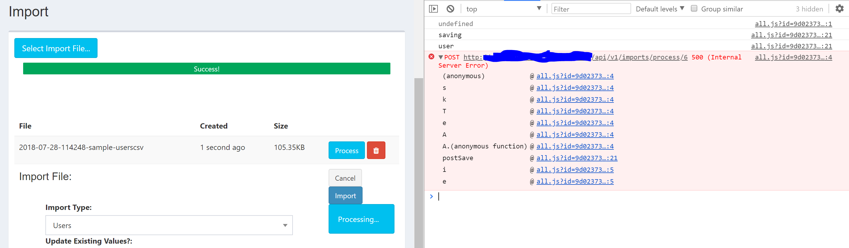 Processing a CSV gets stuck. · Issue #5995 · snipe/snipe-it · GitHub