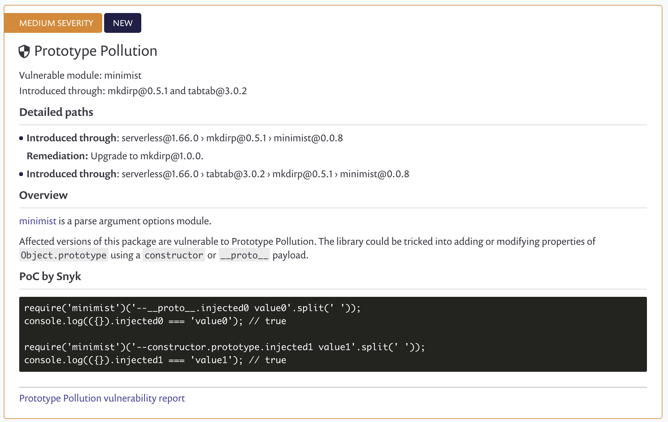 Vulnerable dependancy · Issue #7402 · serverless/serverless · GitHub