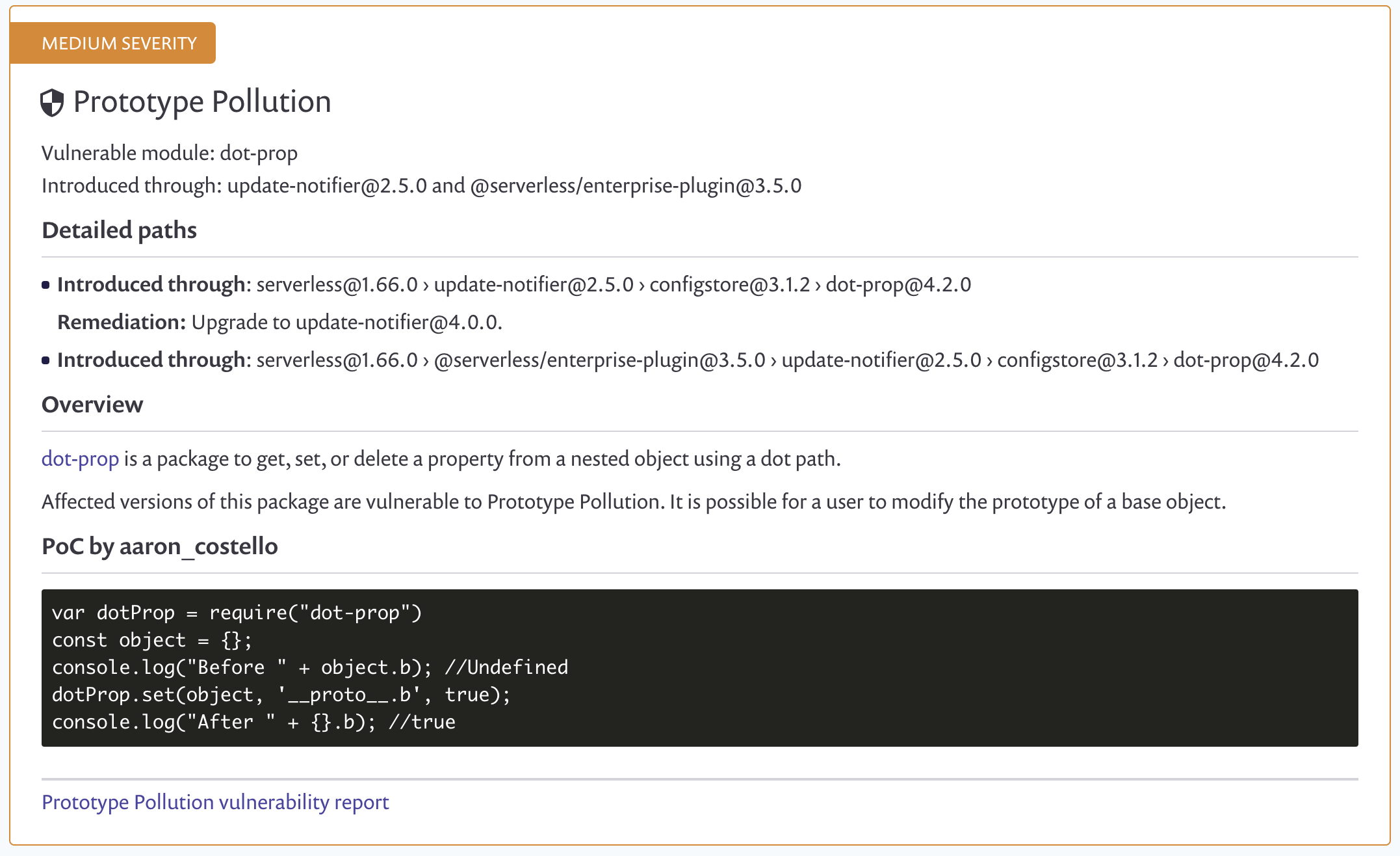 Vulnerable dependancy · Issue #7402 · serverless/serverless · GitHub