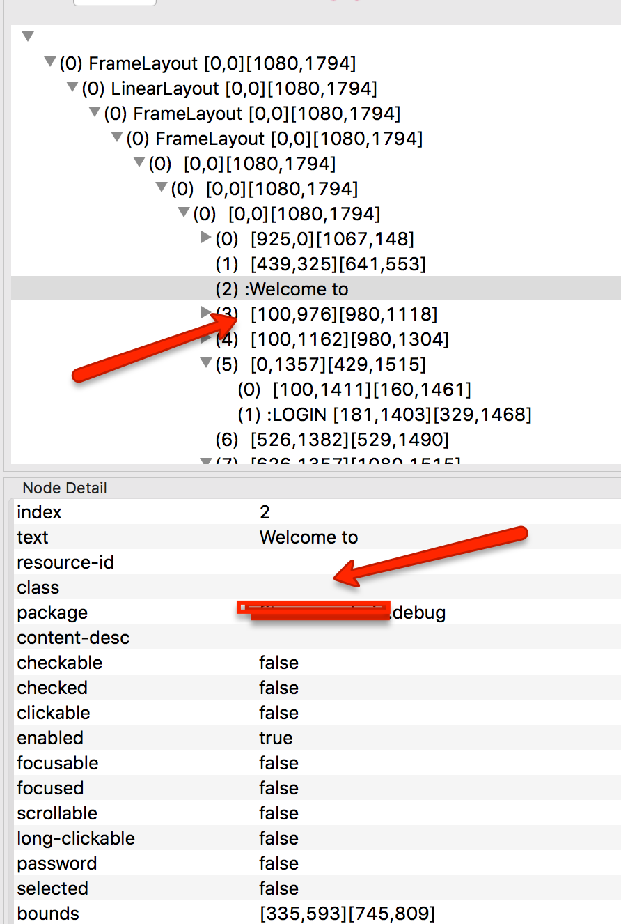 UIautomator/appium do not display classname while identifying object for ReactNative 0.57.1 ...