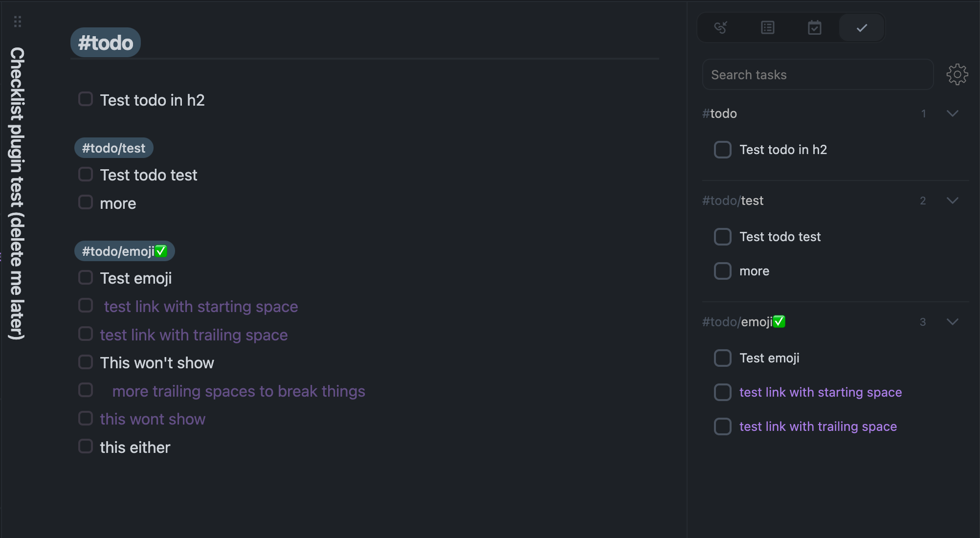 Careful with the spaces!! (not rendering items) · Issue #147 · delashum/obsidian-checklist ...