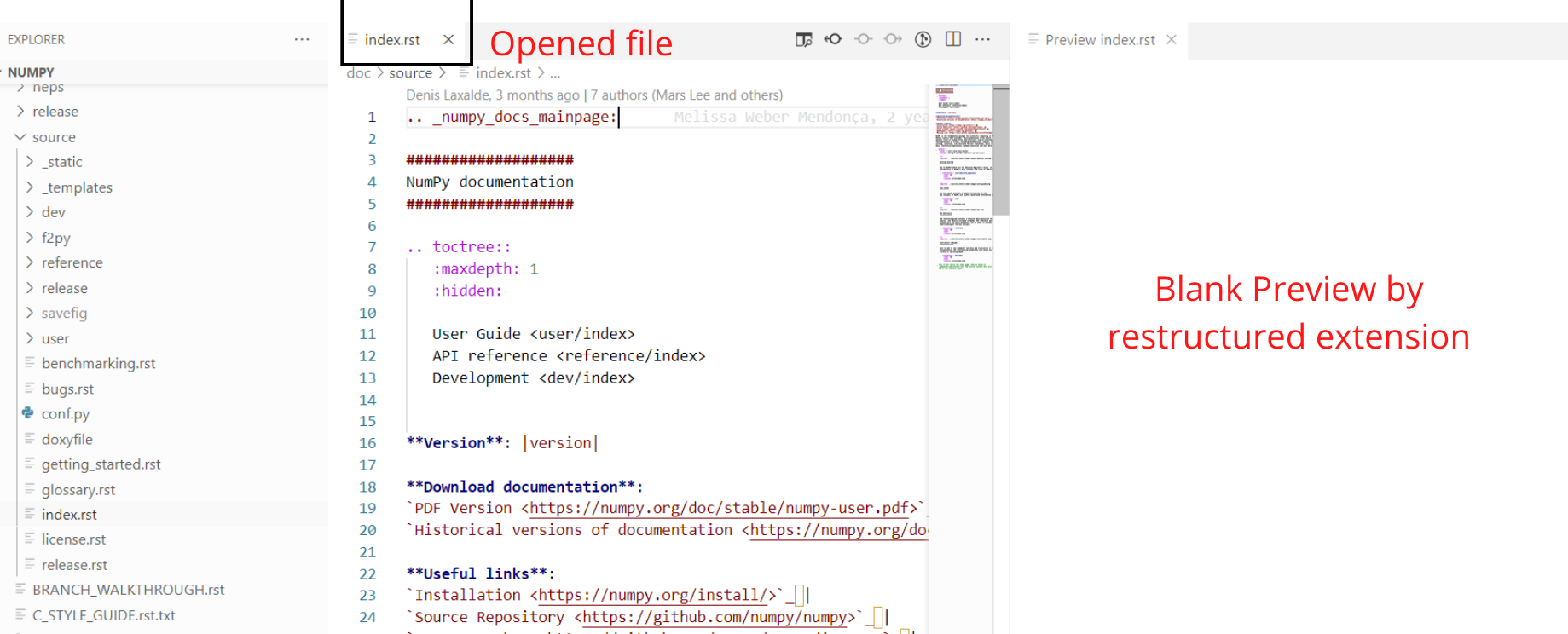 DEV: Un-responsive reStructuredText preview via Gitpod · Issue #21176 · numpy/numpy · GitHub
