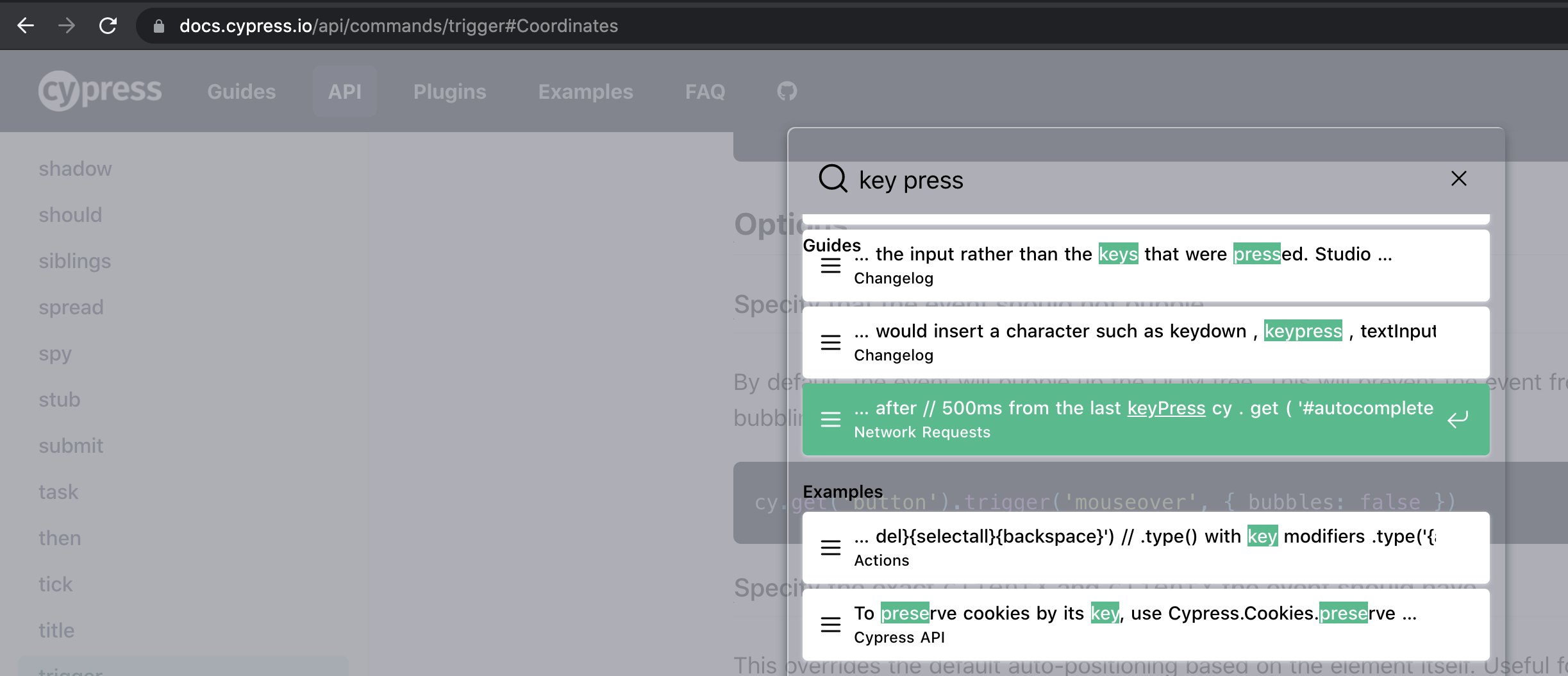 Search Ui On Api Has Broken Styling · Issue 3958 · Cypress Iocypress