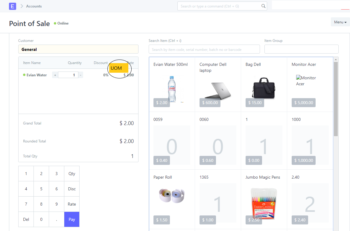 Sell items in POS with multi Unit of Measure · Issue #14887 · frappe ...