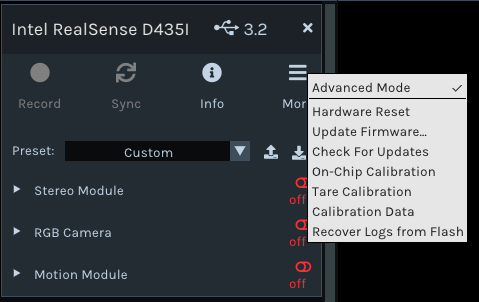 Check if realsense D430 module has a custom calibration · Issue #9199 ...