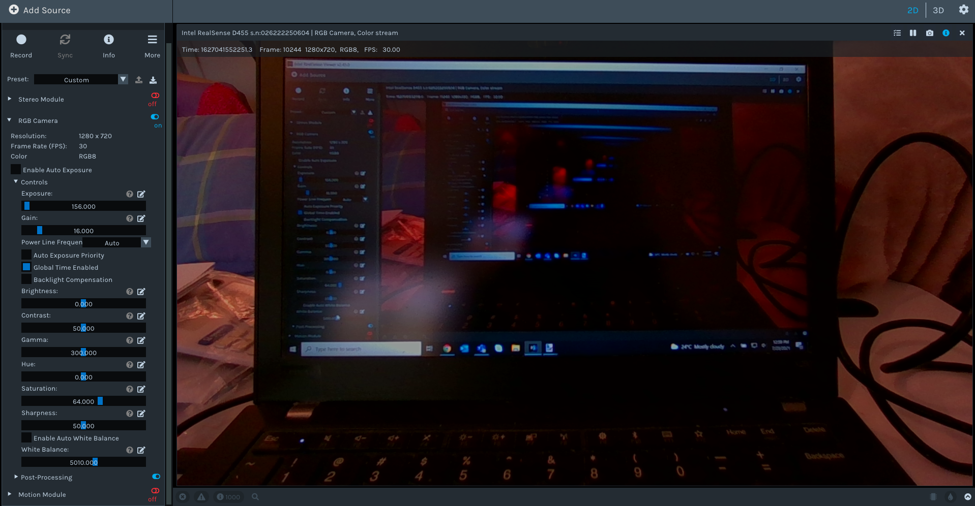 D455 Gain adjust issue, RGB image is blue after adjusting RS2_OPTION_GAIN · Issue #9477 ...