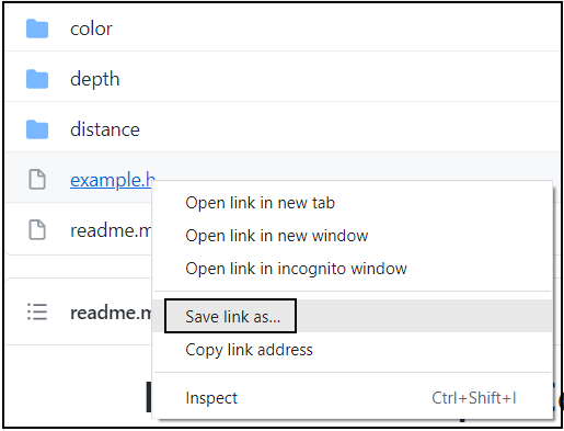 where is the "example.h"? I can't find it... · Issue #9686 · IntelRealSense/librealsense · GitHub