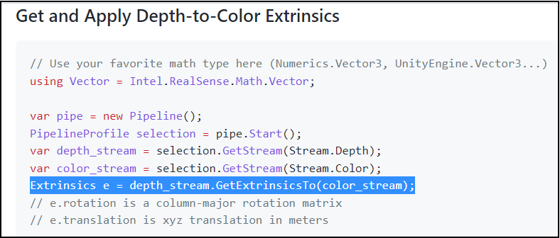 How to call this Rotation Matrix in C++ · Issue #11083 · IntelRealSense ...