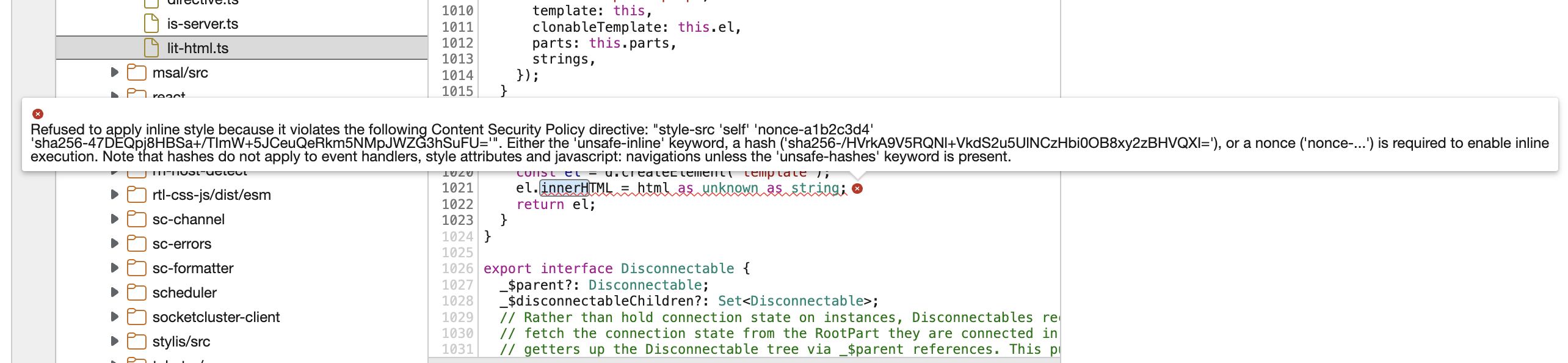 Csp Style Src Violation With Lit Html · Issue 3722 · Litlit · Github