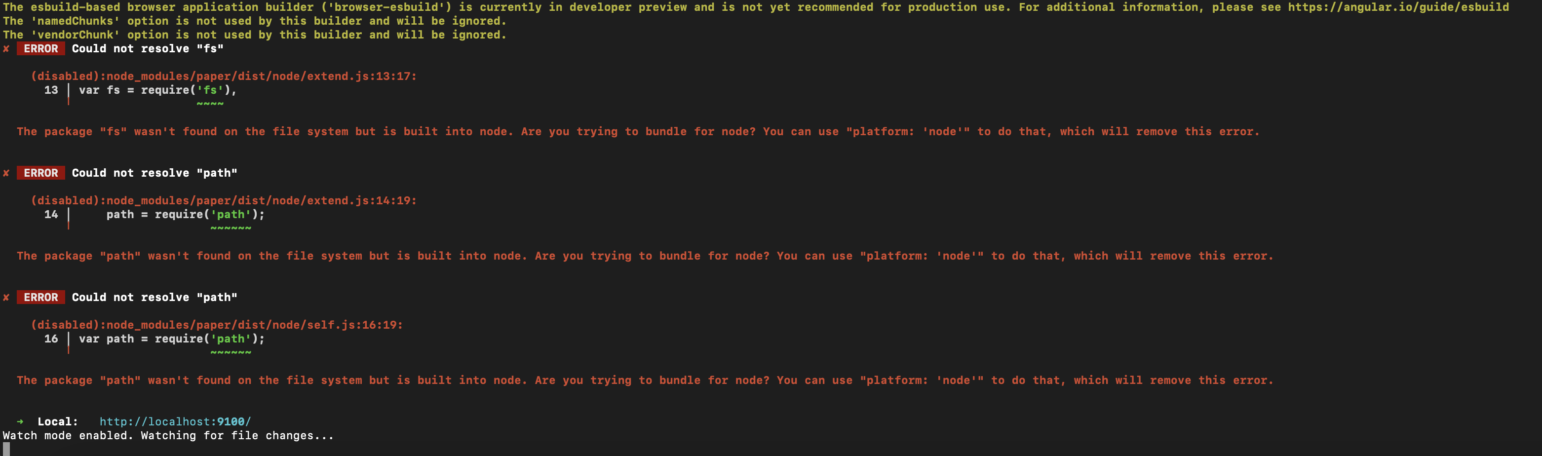 Paper JS prevents using es-buiild packagr · Issue #2035 · paperjs/paper.js · GitHub