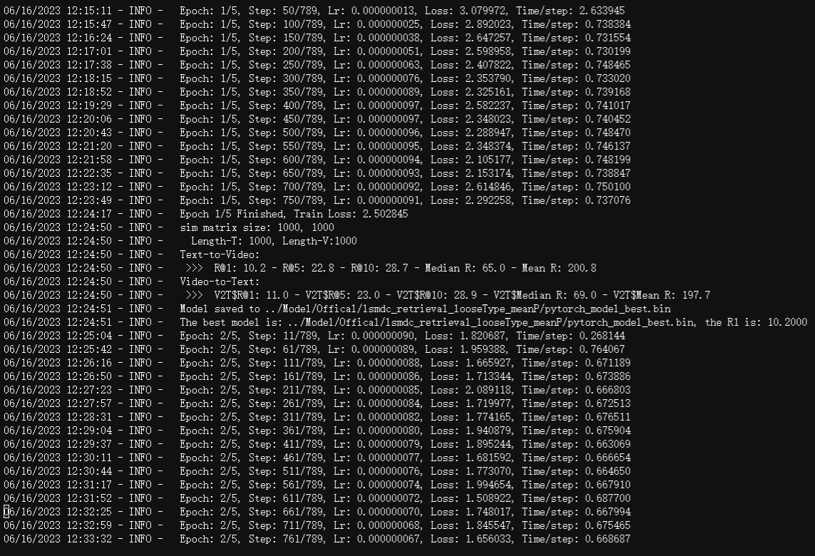 Reproduction on LSMDC DataSet · Issue #105 · ArrowLuo/CLIP4Clip · GitHub