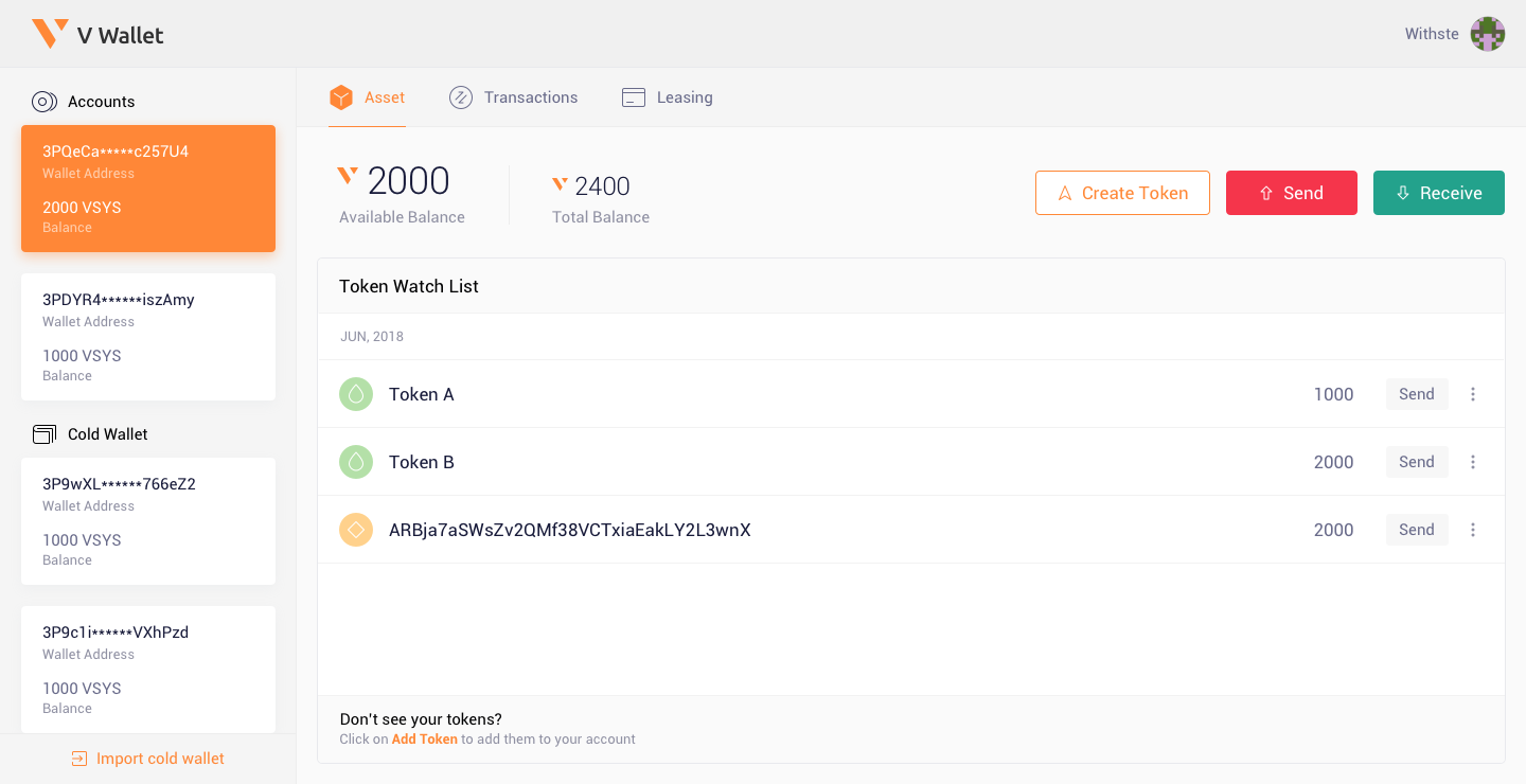 Modify UI of Asset Tab · Issue #183 · virtualeconomy/v-wallet-gui · GitHub