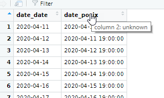 In Dataviewer, headers for date columns report "Unknown" type · Issue ...