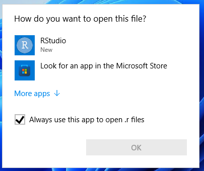 On Windows, associate .rproj files with RStudio · Issue #10010 ...
