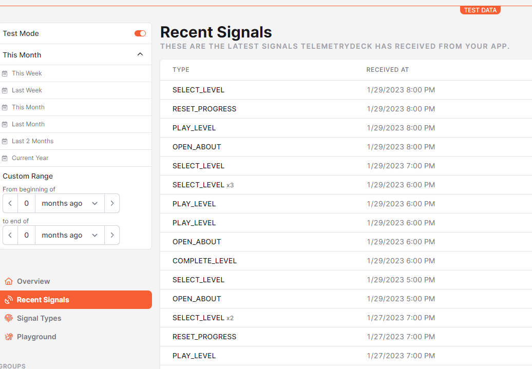 Dashboards don't work (anymore) but I can see Recent Signals · Issue #209 · TelemetryDeck/Issues ...