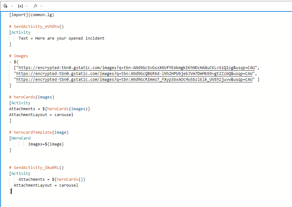 Creating hero card dynamically and showing it as carousel using Composer · Issue #3674 ...