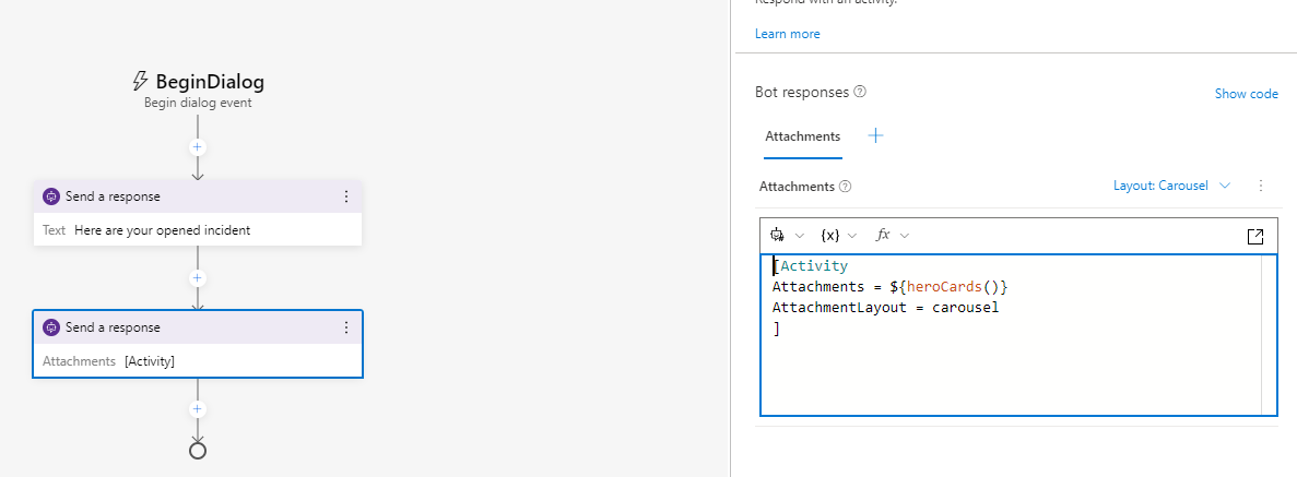 Creating hero card dynamically and showing it as carousel using Composer · Issue #3674 ...