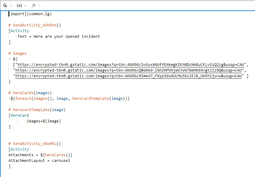 Creating hero card dynamically and showing it as carousel using Composer · Issue #3674 ...