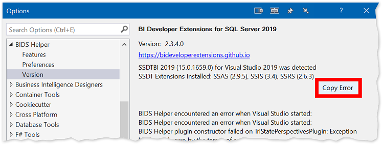 BIDS Helper - Error: Sortable Package Properties Report · Issue #89 · BIDeveloperExtensions ...