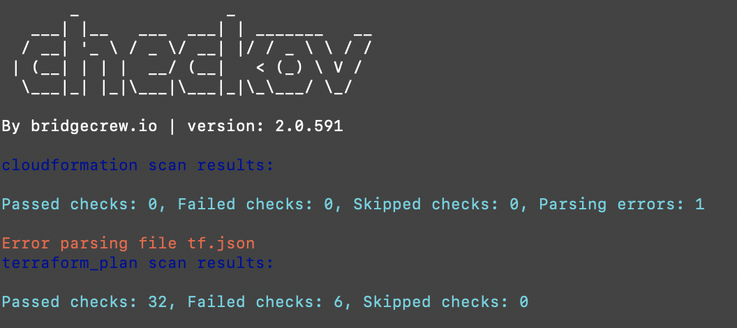 parsing error while using Checkov on tf.json · Issue #1998 · bridgecrewio/checkov · GitHub