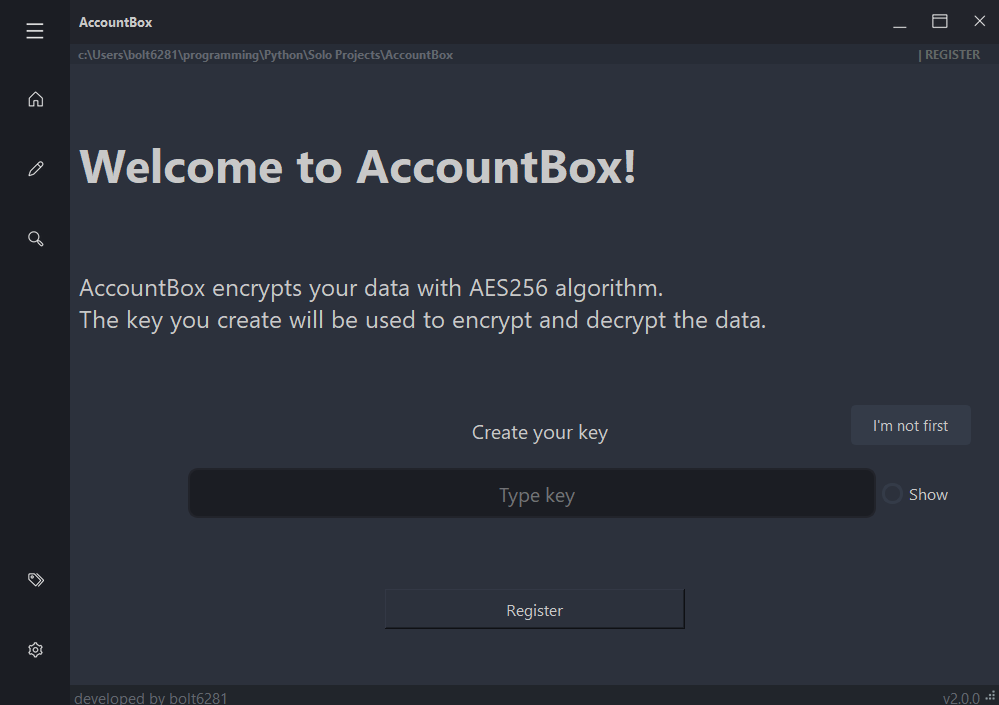 GitHub - bolt6281/AccountBox: Account data management program