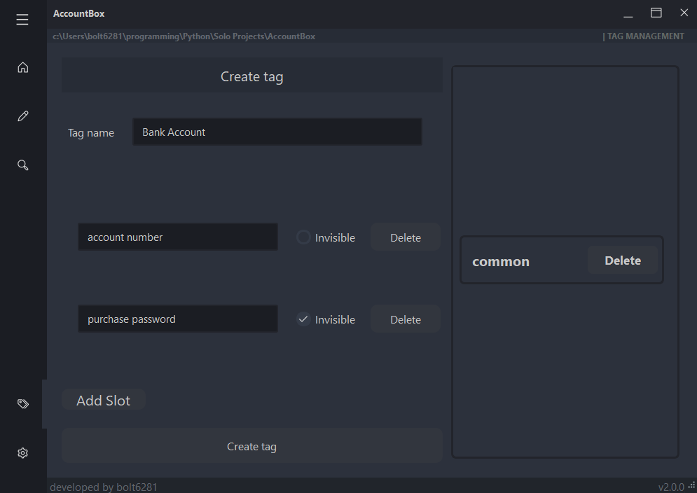 GitHub - bolt6281/AccountBox: Account data management program