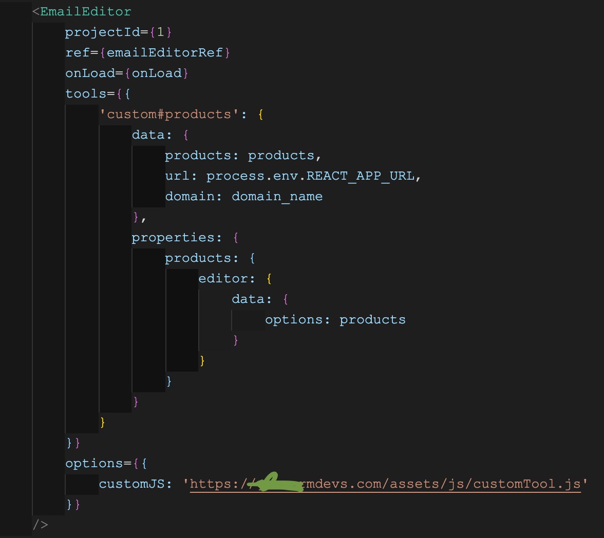 Test Server Does Not See Custom Tools · Issue 137 · Unlayer React Email Editor · Github
