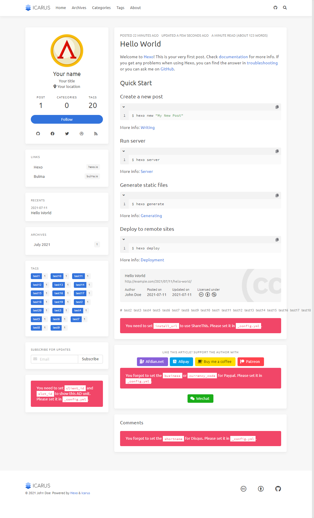 单篇文章过多标签导致标签内容溢出 · Issue #830 · ppoffice/hexo-theme-icarus · GitHub