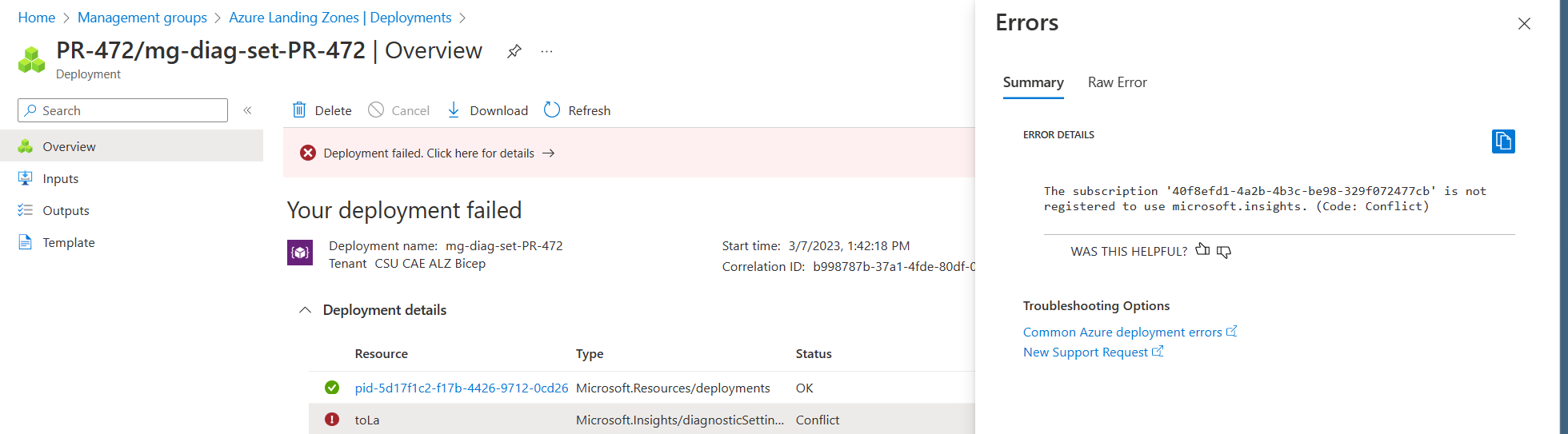 Orchestration Mgdiagsettingsall Error Invalidauthenticationtoken 9272