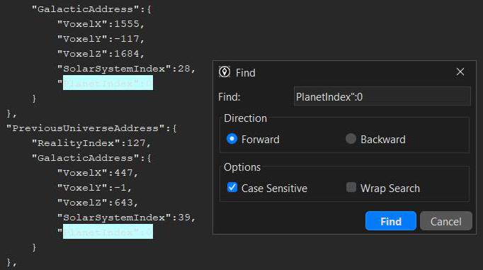 macOS dark, json editor, found text color highlight is too bright ...
